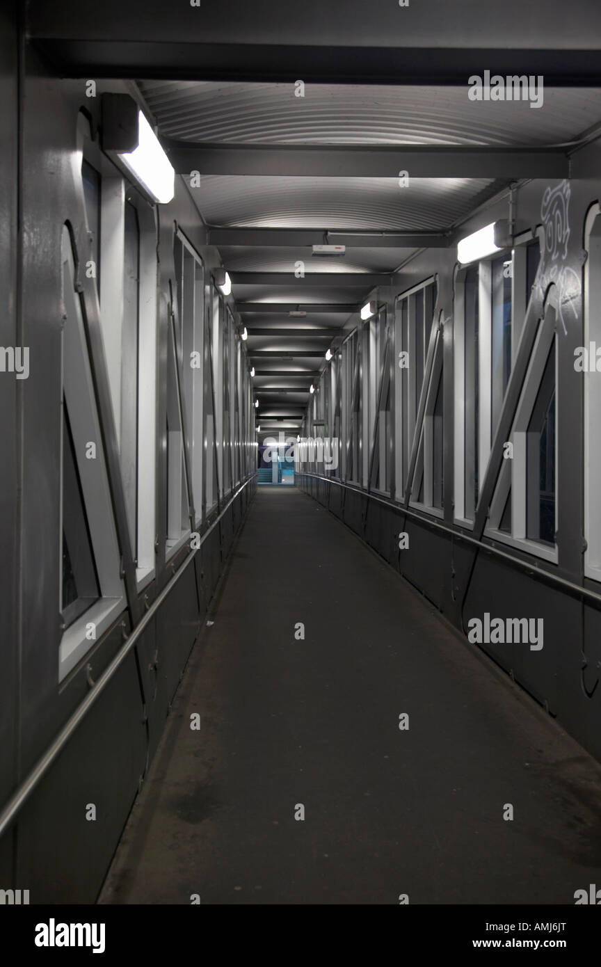 covered passenger walkway spandau train station Berlin Germany Stock ...