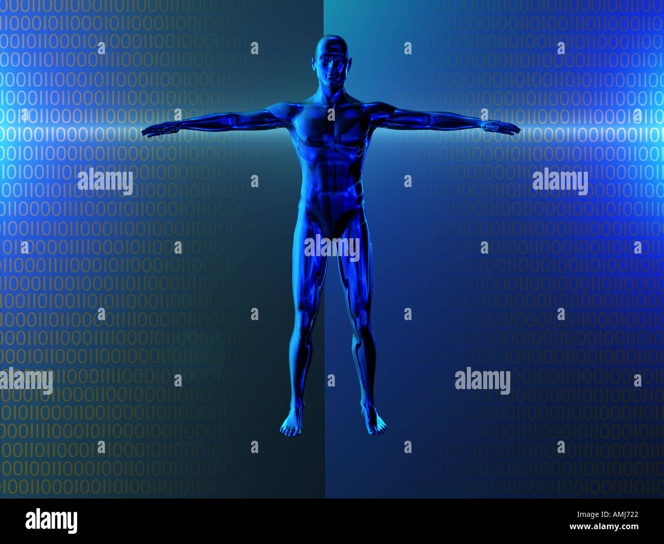 Digital man robot binary numbers hi-res stock photography and images ...