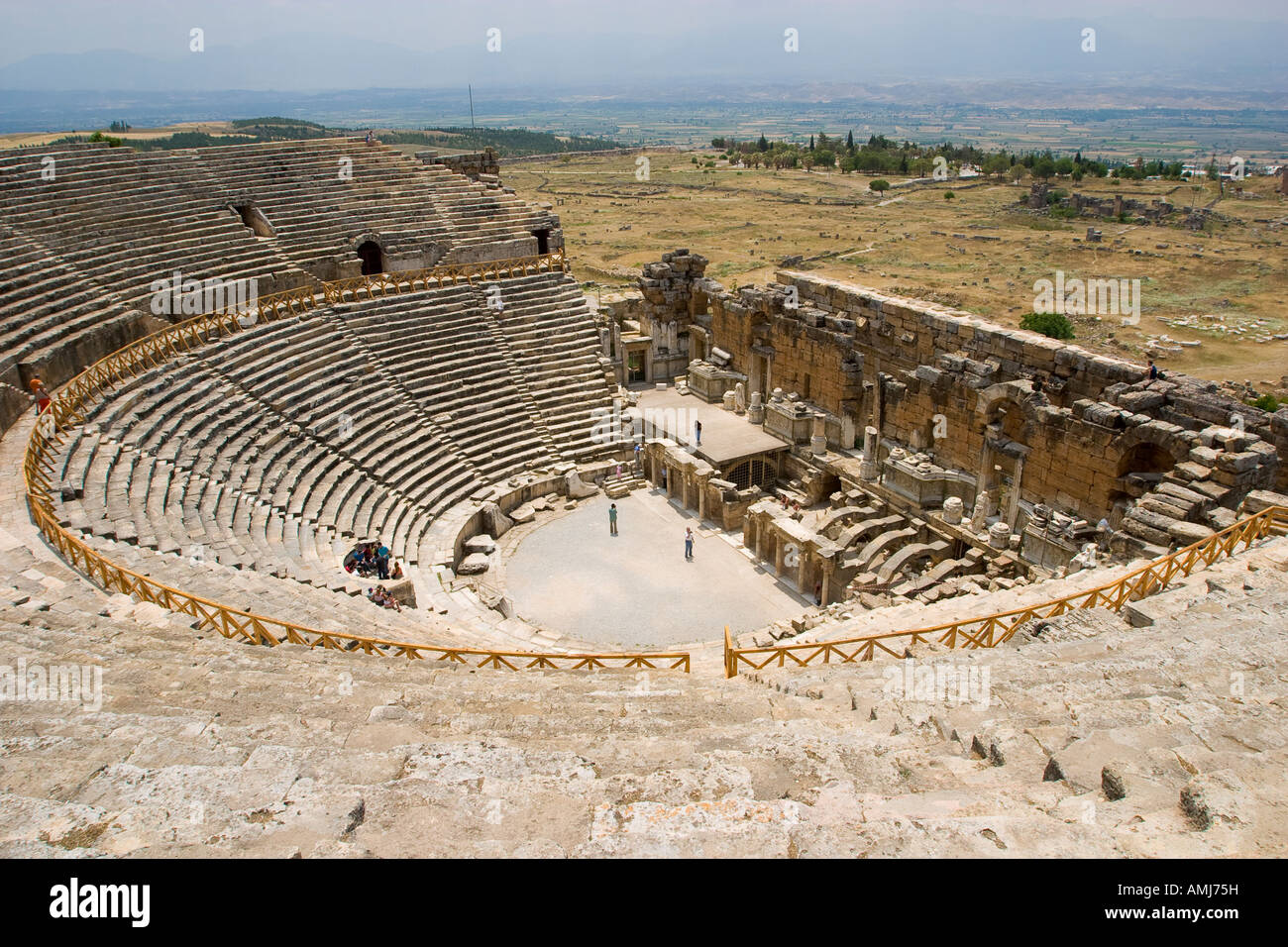 Roman amphitheater of the ancient Hierapolis Pamukkale Turkey Stock ...