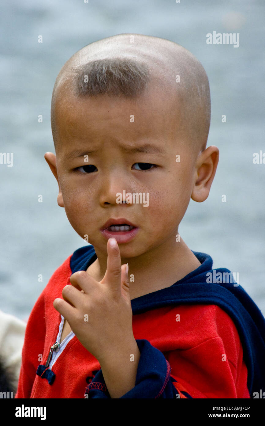 Chinese Boy on West Street or Xi Jie Yangshuo China Stock Photo - Alamy