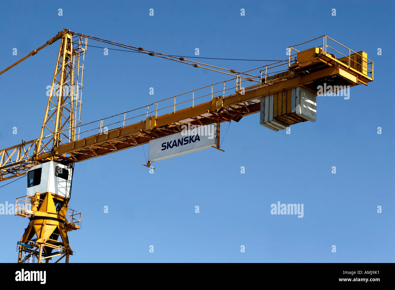 Skanska skylift sky blue hi-res stock photography and images - Alamy