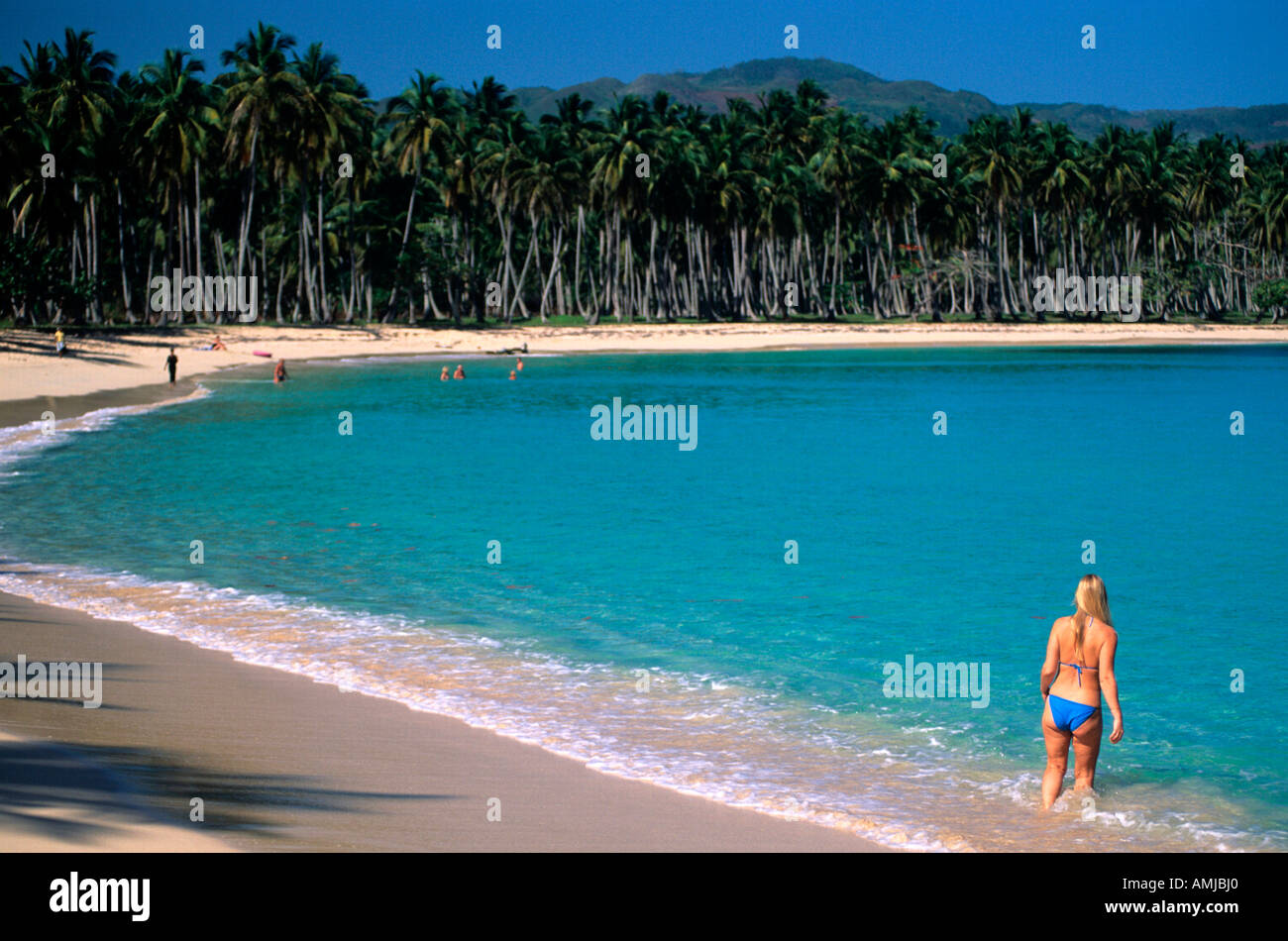 Dominikanische Republik, Samana Halbinsel, Strand bei Las Galeras Stock ...
