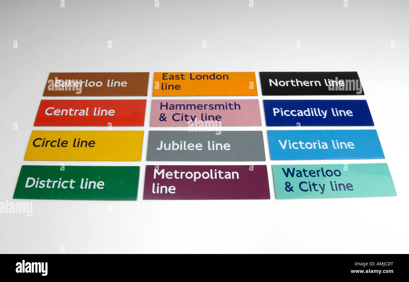 London Underground Stations Signs Stock Photo - Alamy