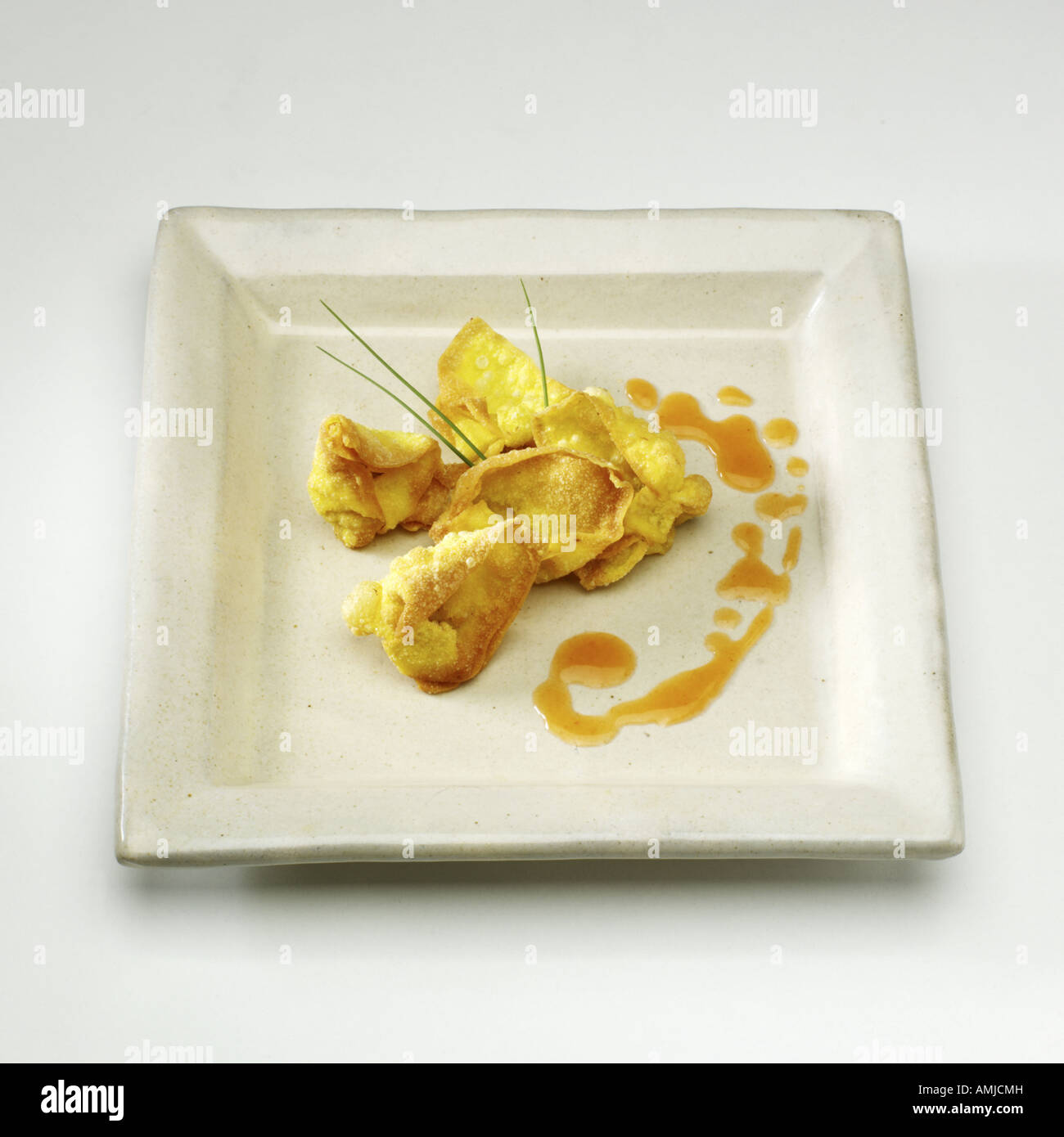 Fried won tan Stock Photo - Alamy