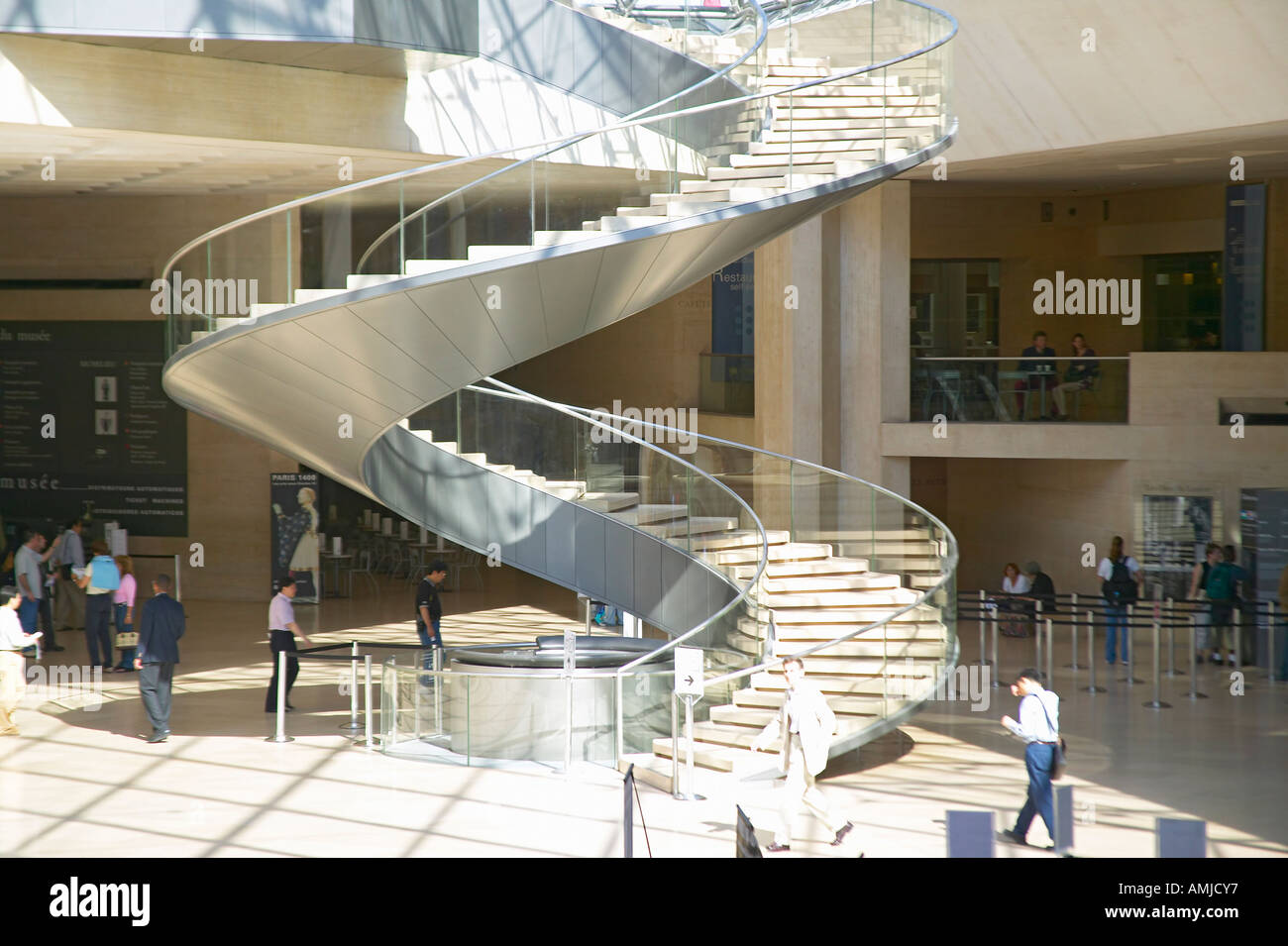 Stairway and lobby at the Louvre Museum Paris France Stock Photo - Alamy