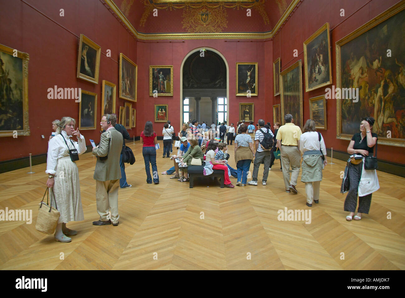 European Gallery in the Louvre Museum Paris France Stock Photo - Alamy