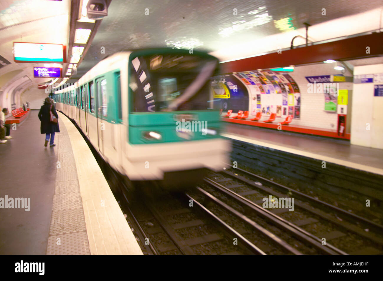 Metro Train Paris France Stock Photo - Alamy