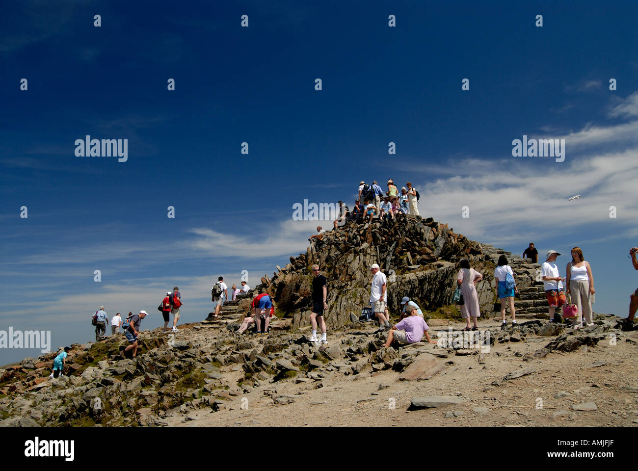 Snowdon Summit Snowdonia North West Wales Stock Photo - Alamy