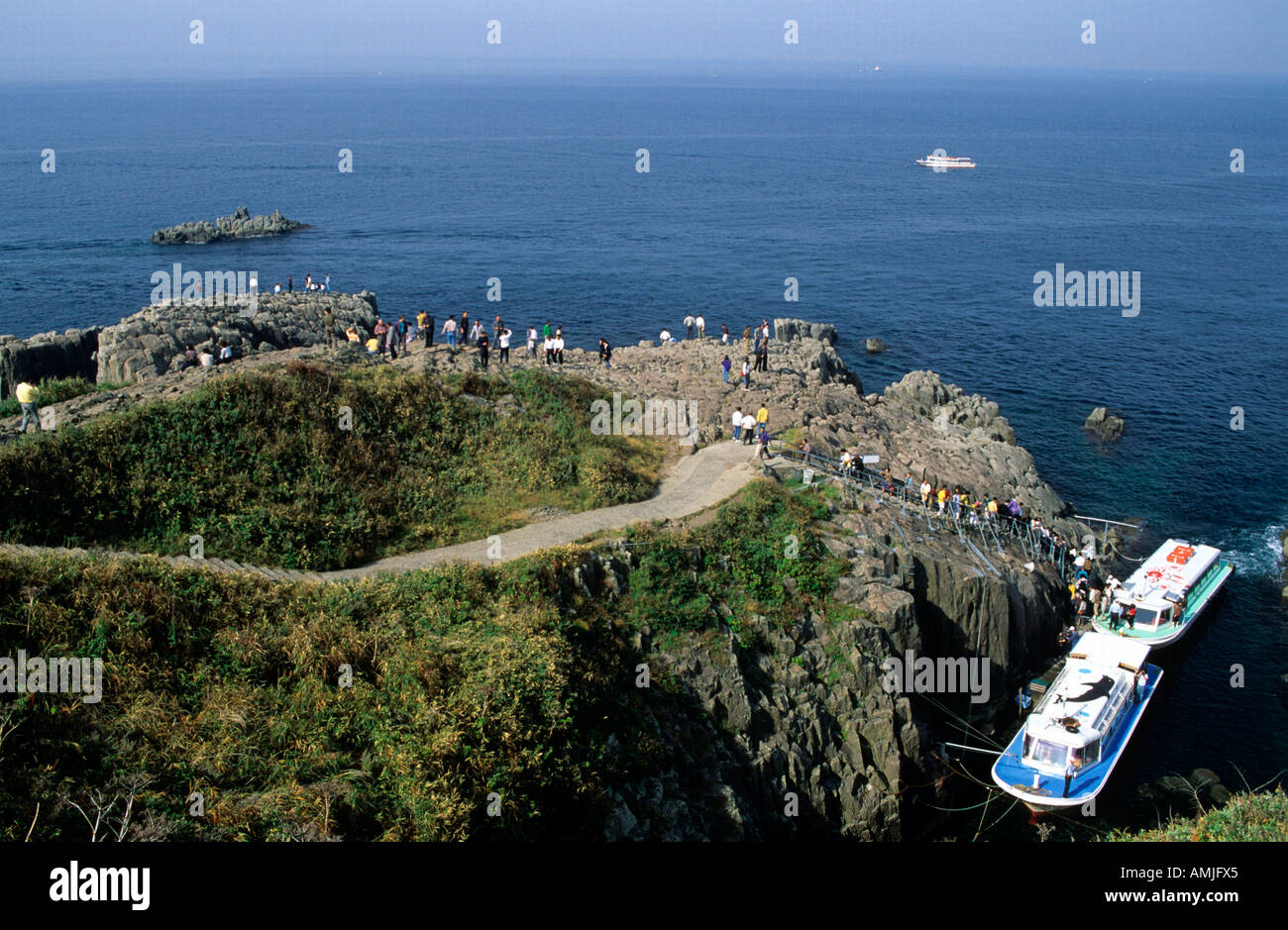 Japan, Chubu, Fukui, Tojimbo-Klippen Stock Photo - Alamy