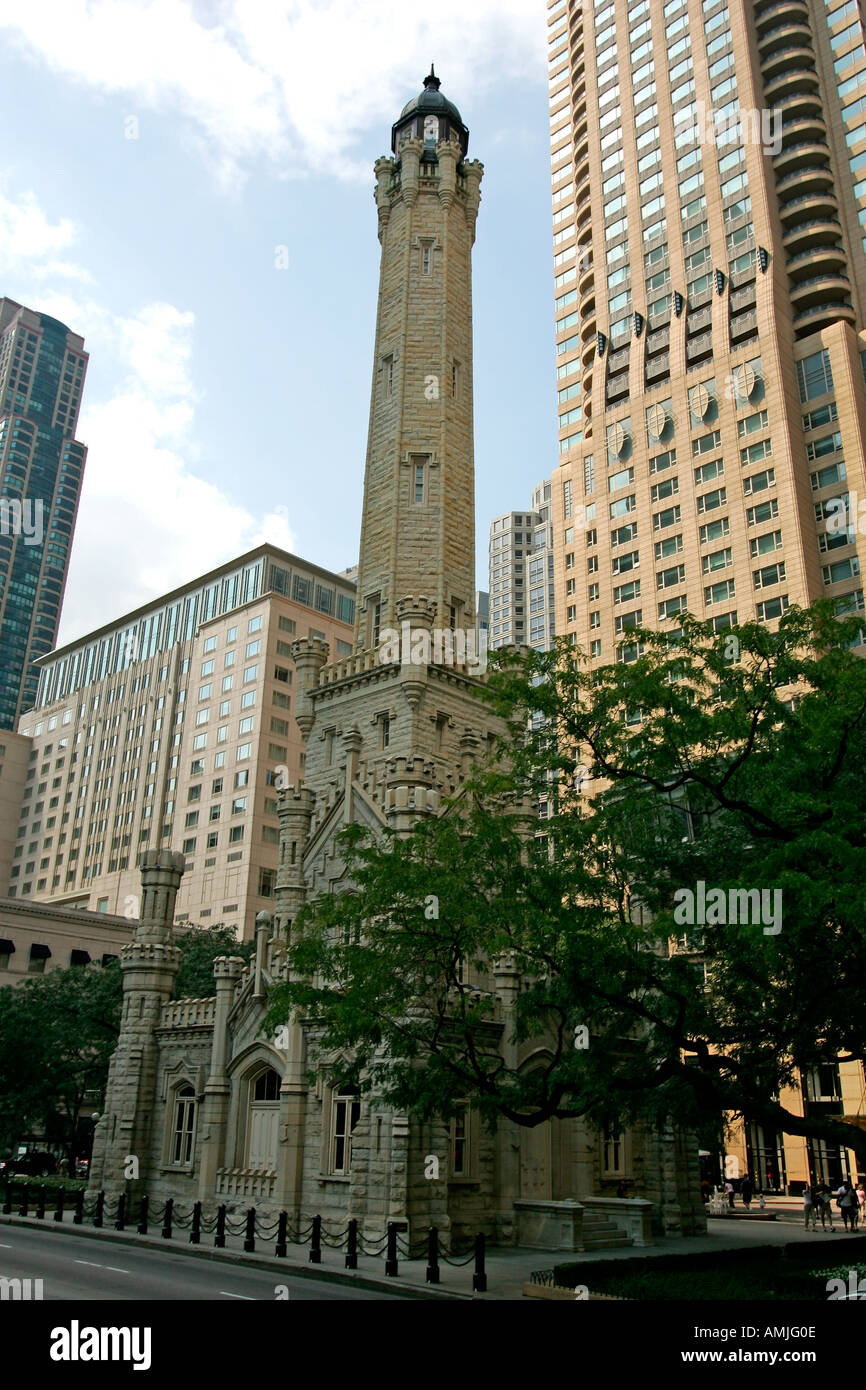 Water Tower Michigan Avenue survived the great Chicago fire Chicago USA ...