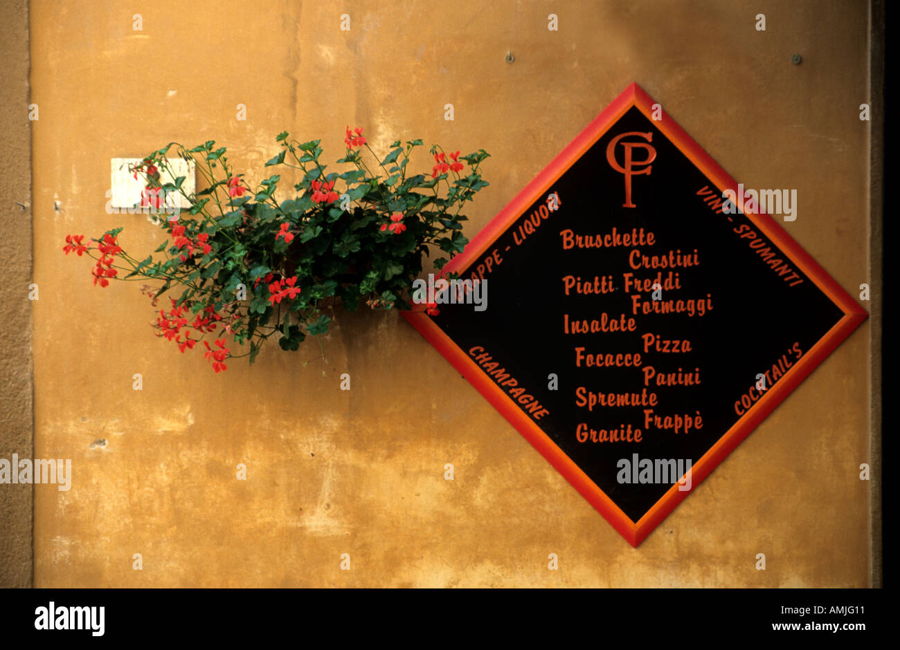 Italian Restaurant Sign Stock Photo - Alamy