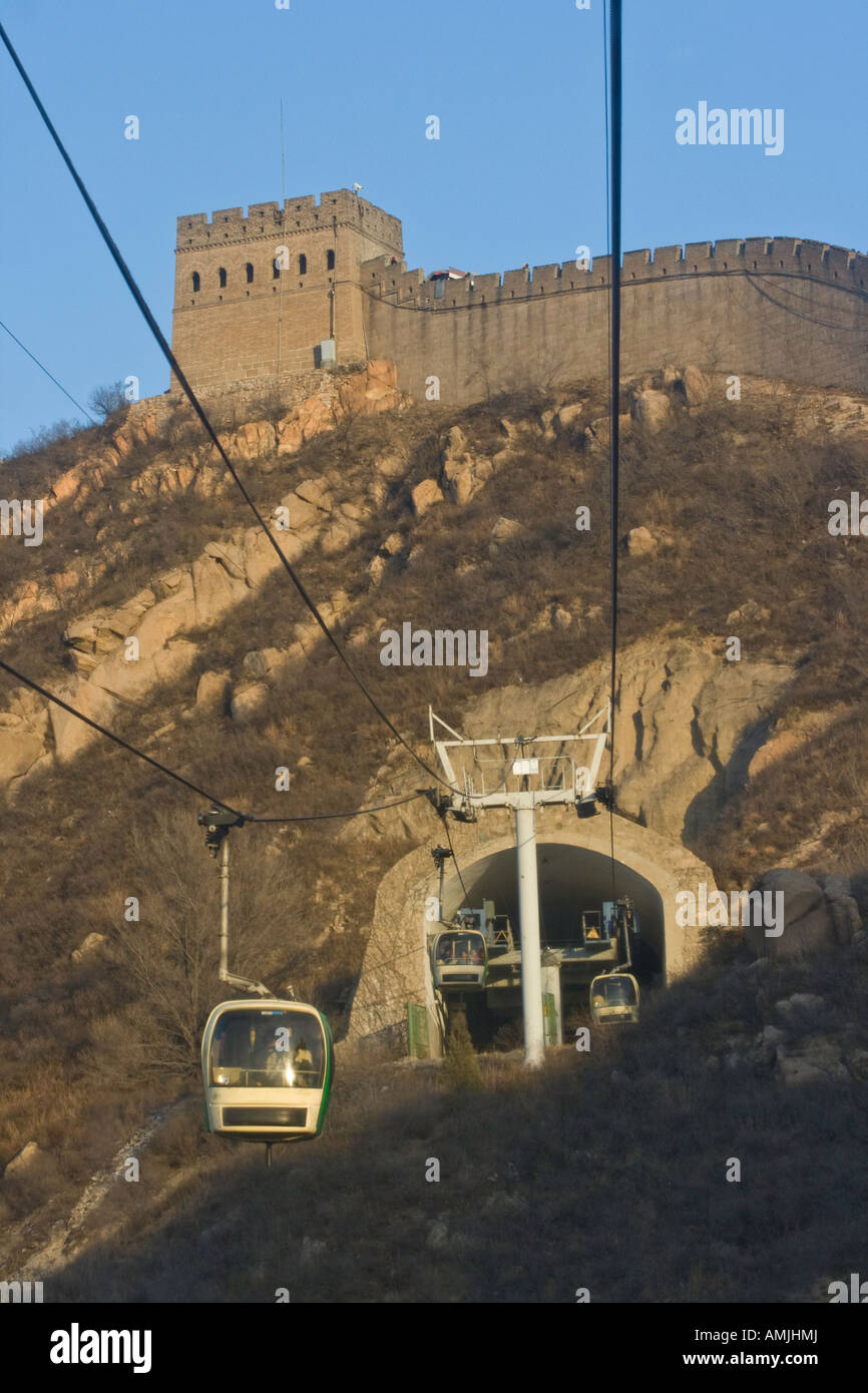 Tourist Cablecar at Badaling Great Wall of China Beijing Stock Photo ...