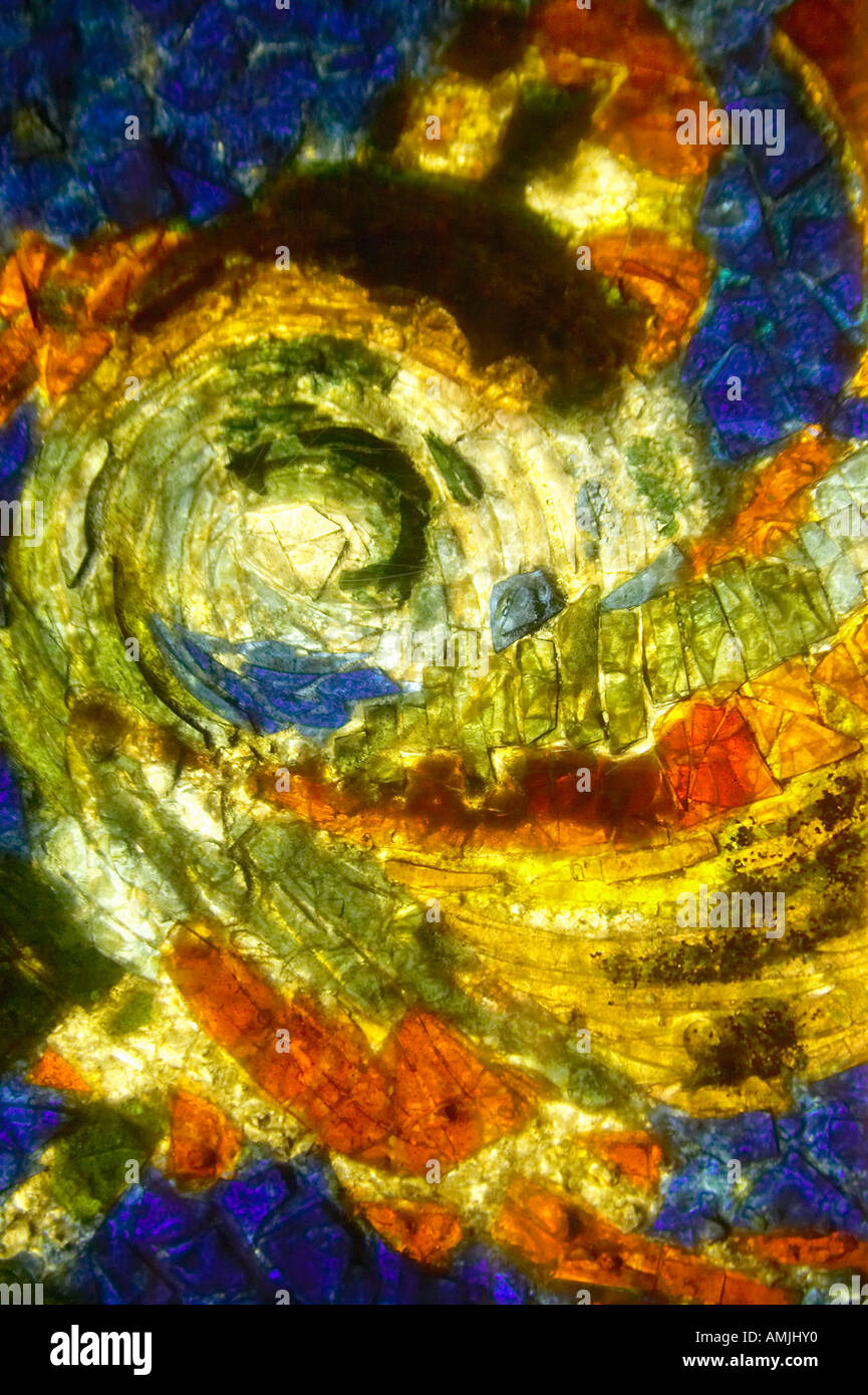 Stained glass window inside Metro Station Paris France Stock Photo - Alamy