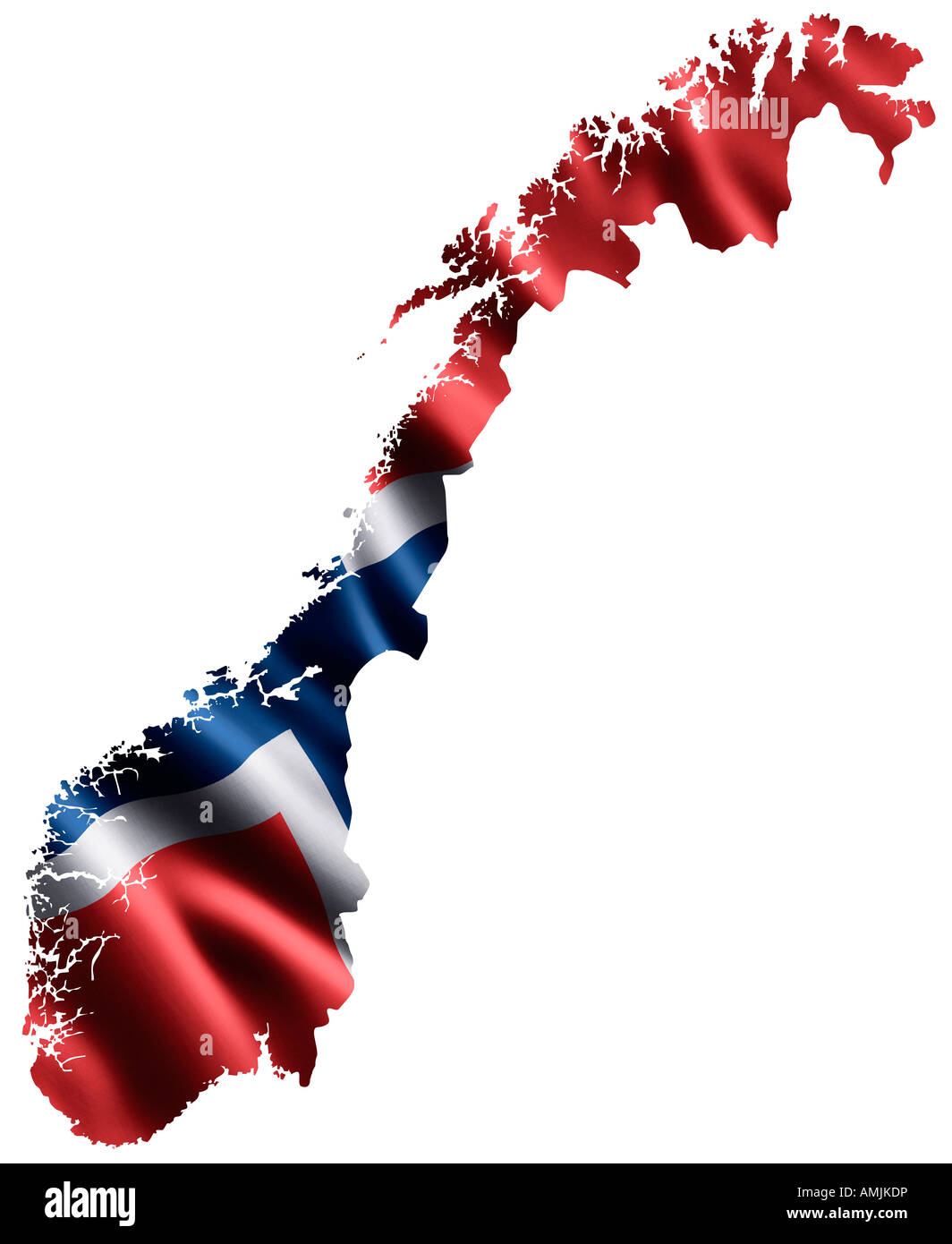 National flag of Norway as a map Stock Photo - Alamy