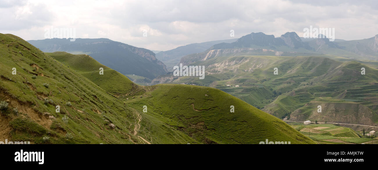 The Caucasian mountains Aul Akusha Stock Photo - Alamy