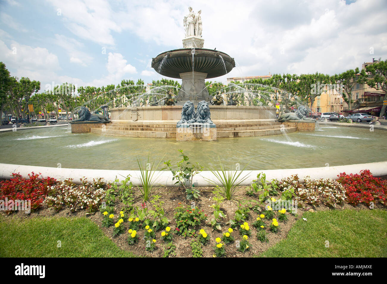 Place de la Liberation with the Fontaine de la Rotonde Aix en Provence ...
