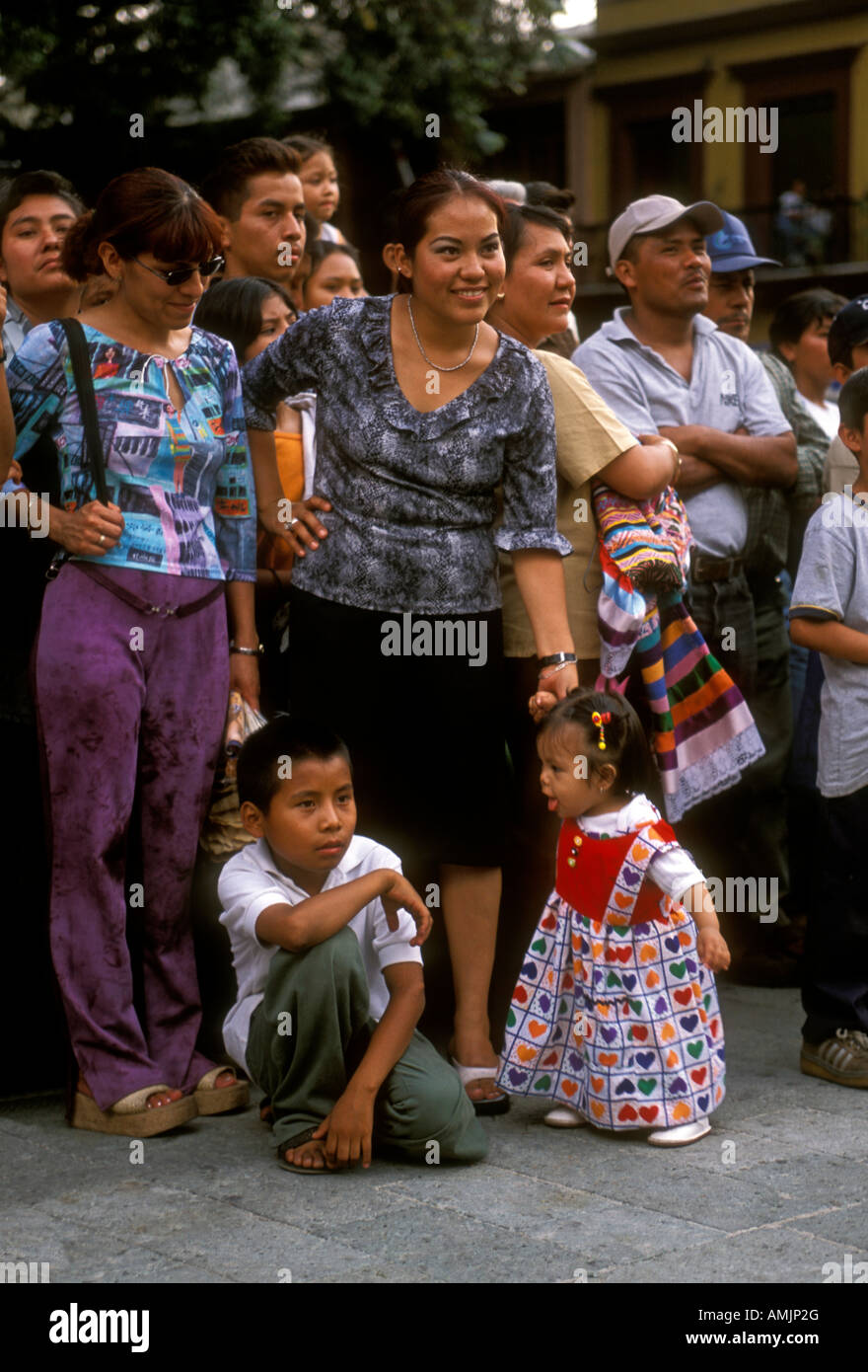 Mexican people, spectators, Guelaguetza Festival, capital city, Oaxaca ...