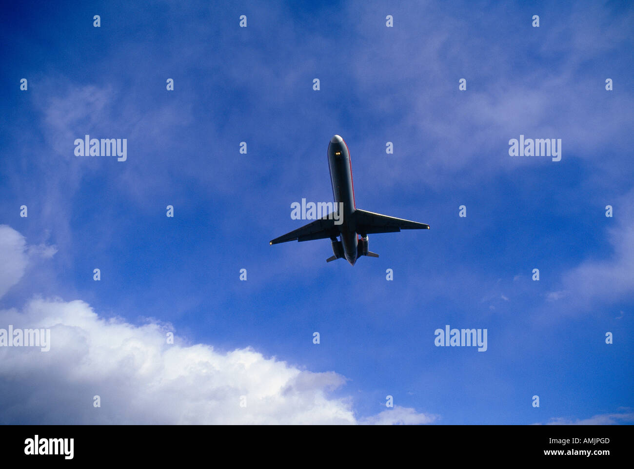 Plane in Sky Stock Photo - Alamy