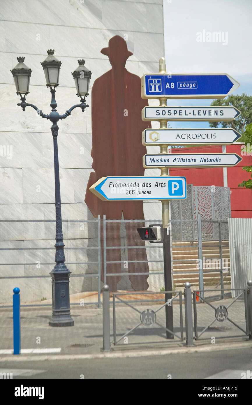 Tourist signs Nice France Stock Photo - Alamy