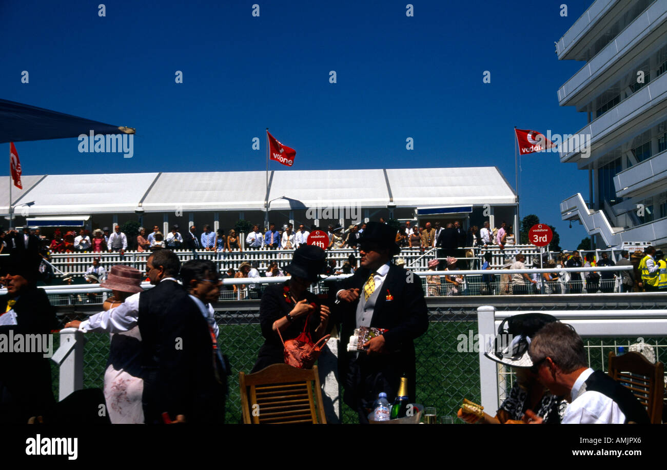 Crowds Derby Day Epsom Downs Surrey England Stock Photo - Alamy
