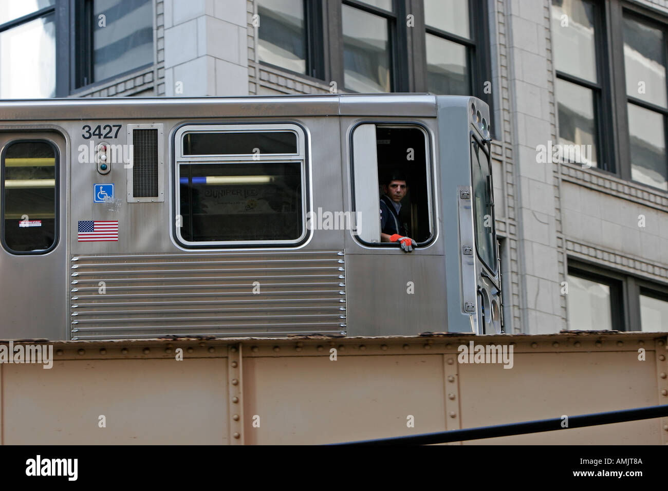 The Loop overhead railway downtown Chicago Illinois USA Stock Photo - Alamy