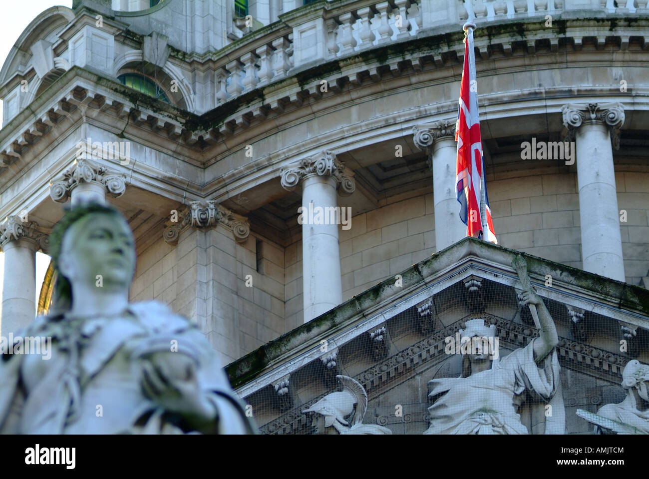 Statue of Queen Victoria outside Belfast City Hall, Belfast, County ...