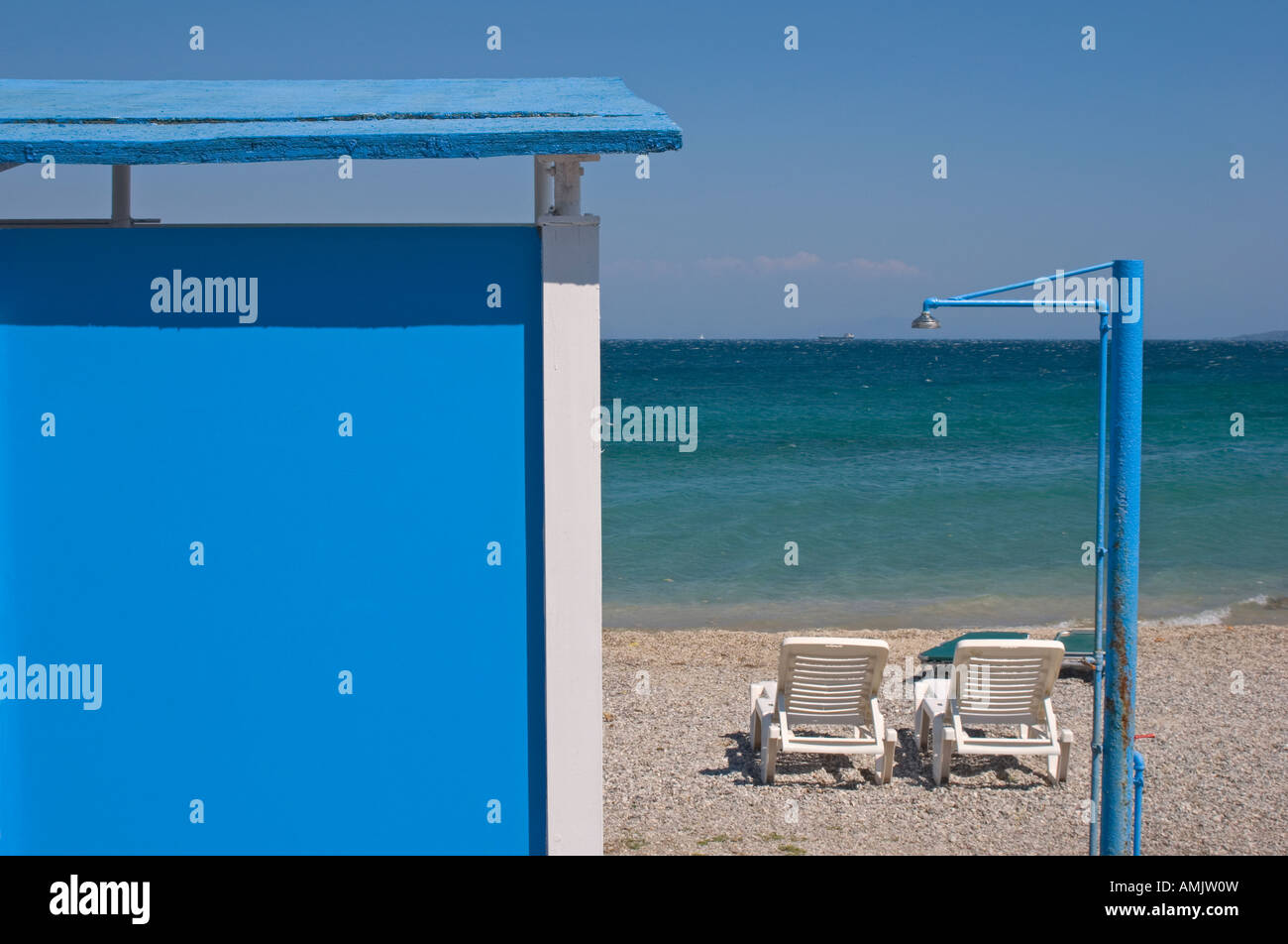 a view of the beach of Ipsos Corfu Island Greece Stock Photo - Alamy