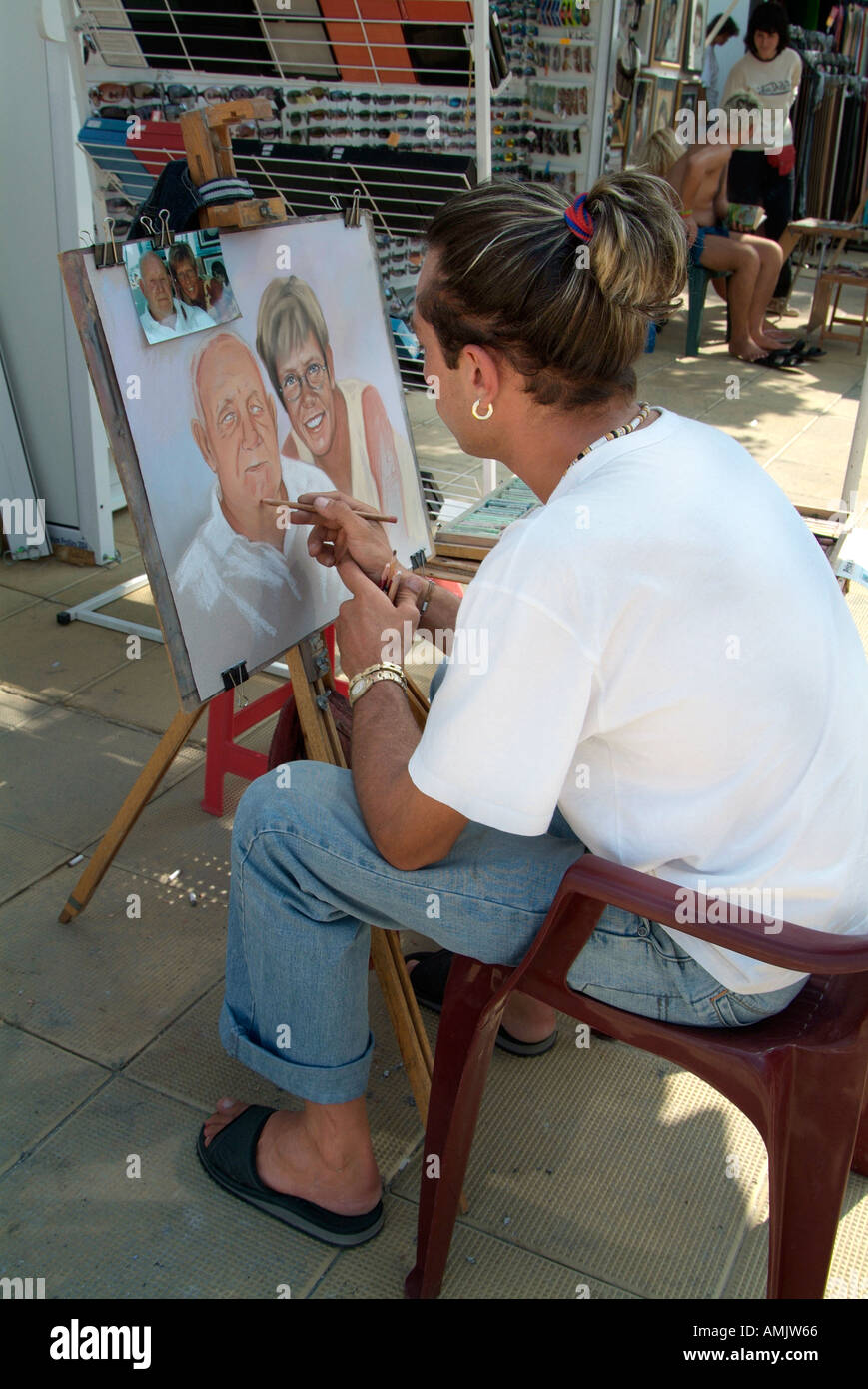Street portrait artist Bulgaria Peoples Republic Narodna Republika ...