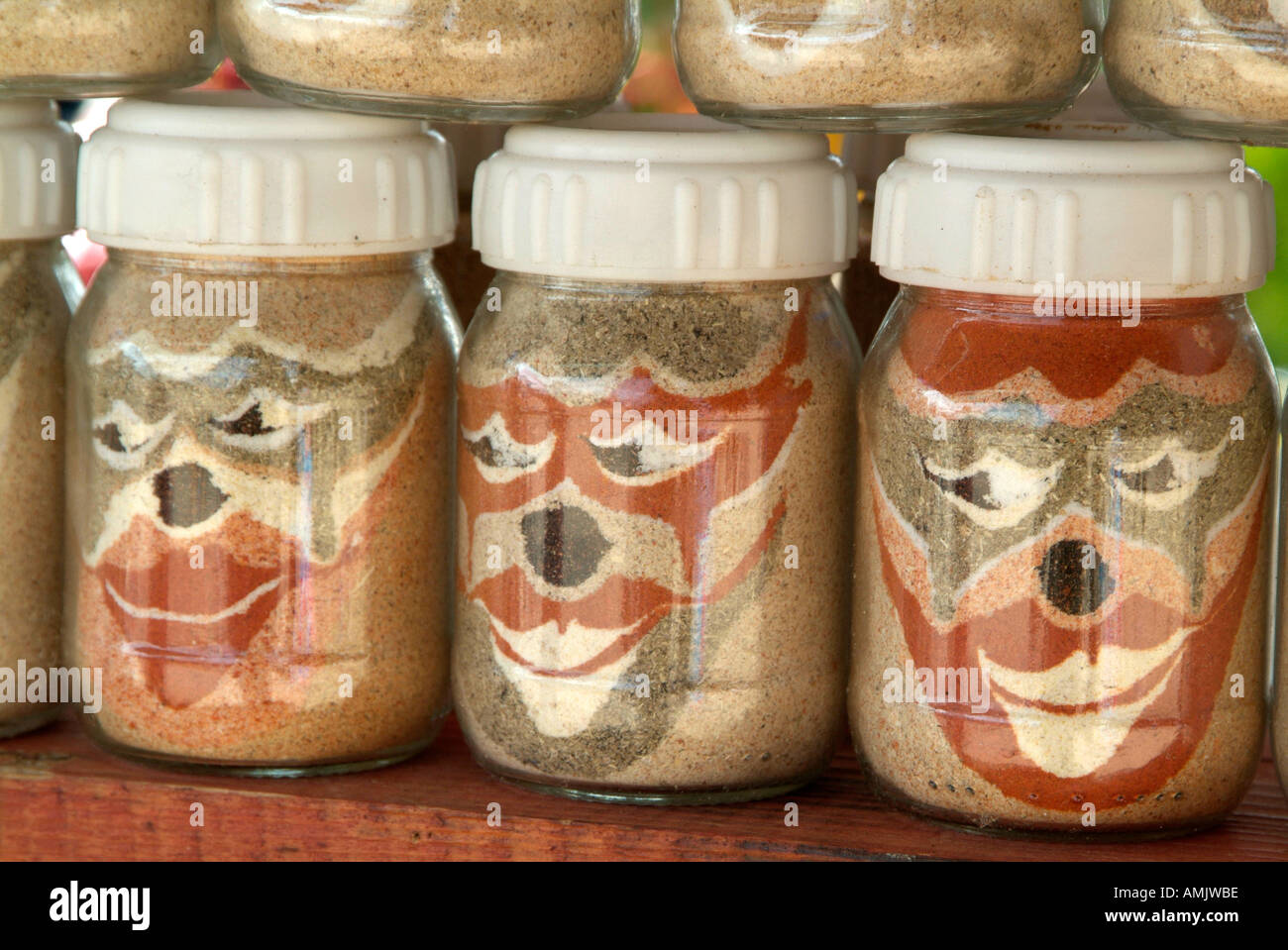 Jar herb spice cartoon face Bulgaria Peoples Republic Narodna Republika ...