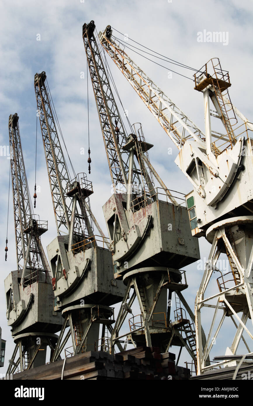 Cranes East London docks harbour South Africa Stock Photo - Alamy