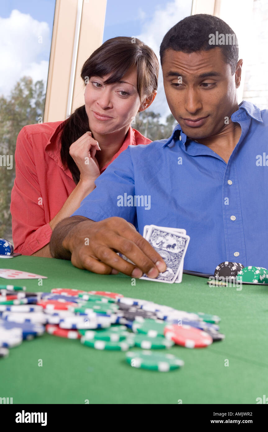 Brother sister playing cards hi-res stock photography and images - Alamy