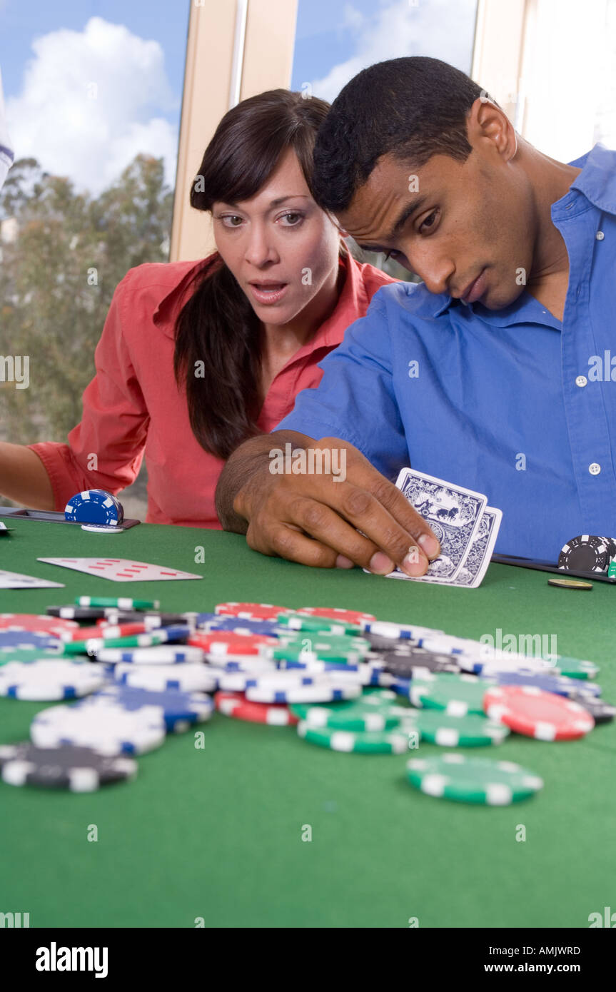 Brother sister playing cards hi-res stock photography and images - Alamy