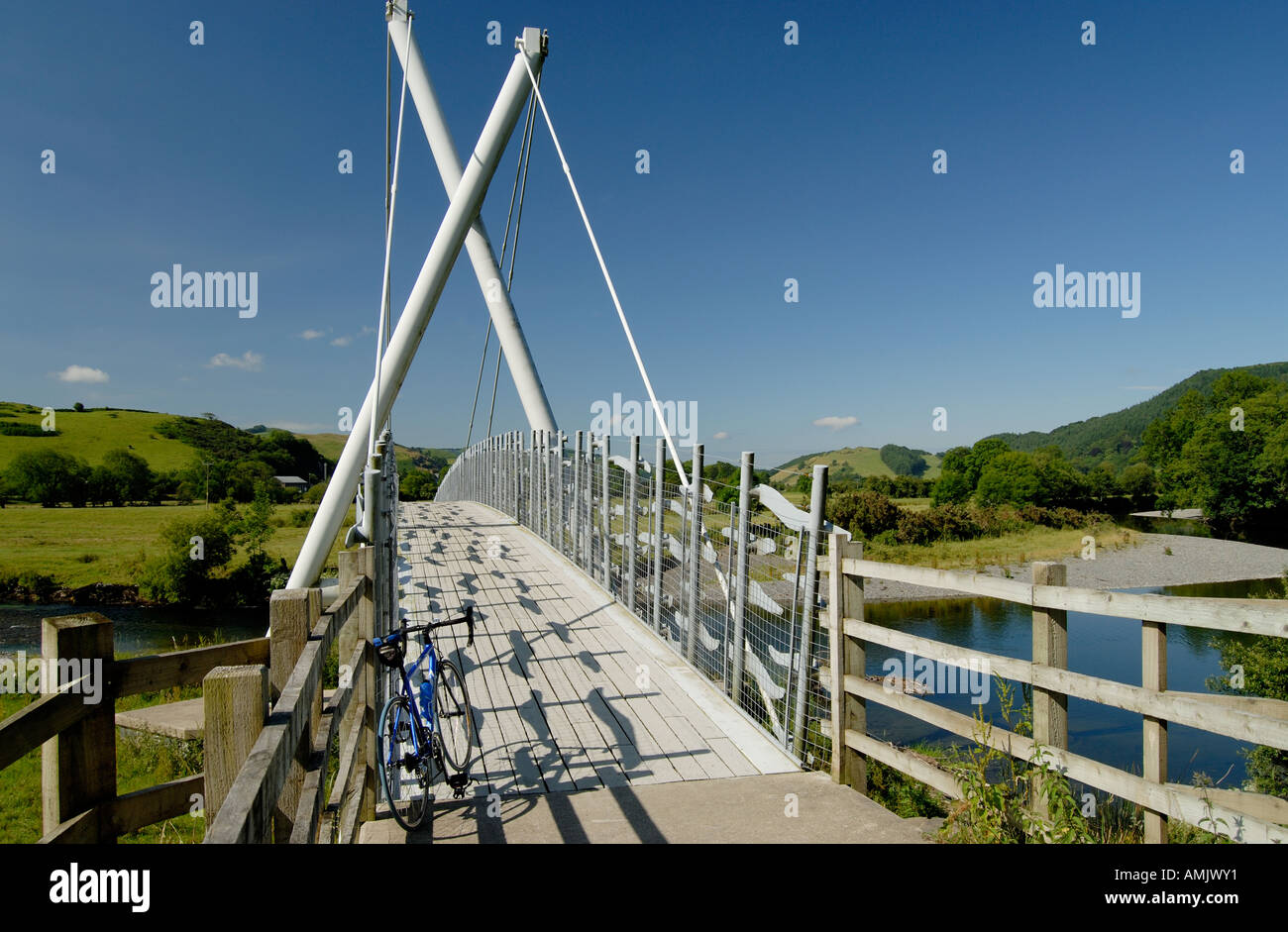 Dyfi Cycle Bridge River Dyfi Machynlleth Mid Wales Stock Photo - Alamy