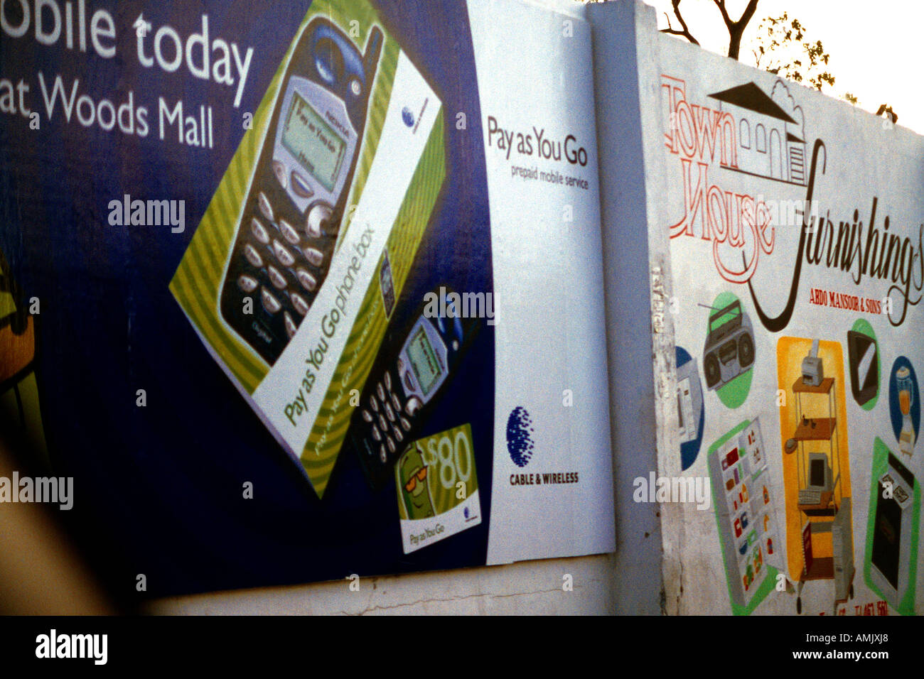 Mobile advert caribbean hi-res stock photography and images - Alamy