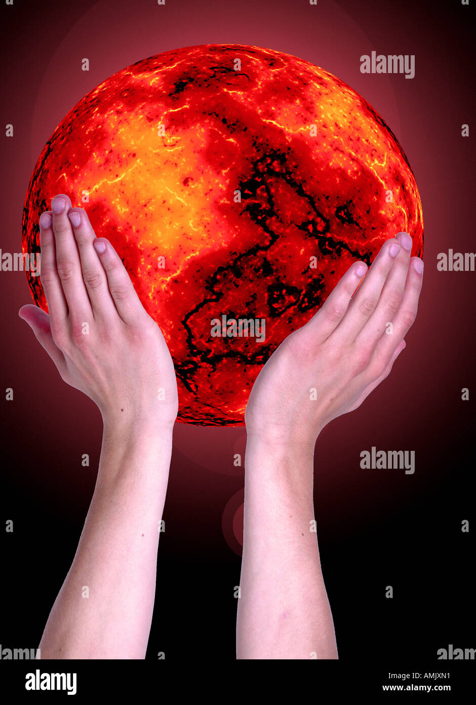 Earth Burning Hand