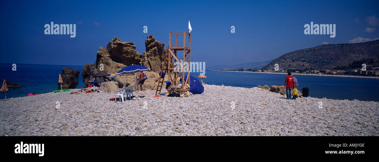 Beach Castel di Tusa Sicily Italy Stock Photo - Alamy