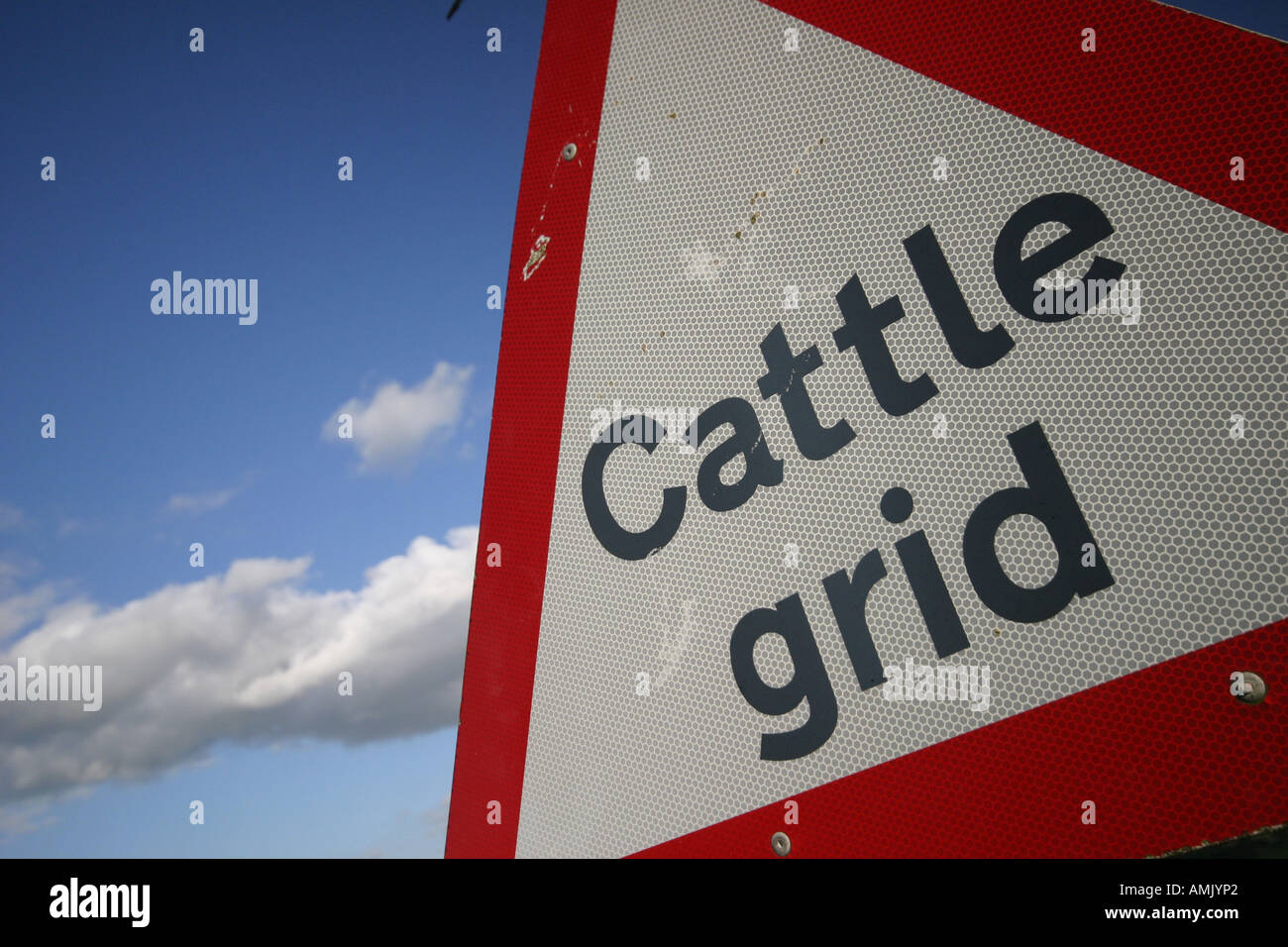 a cattle grid sign Stock Photo - Alamy