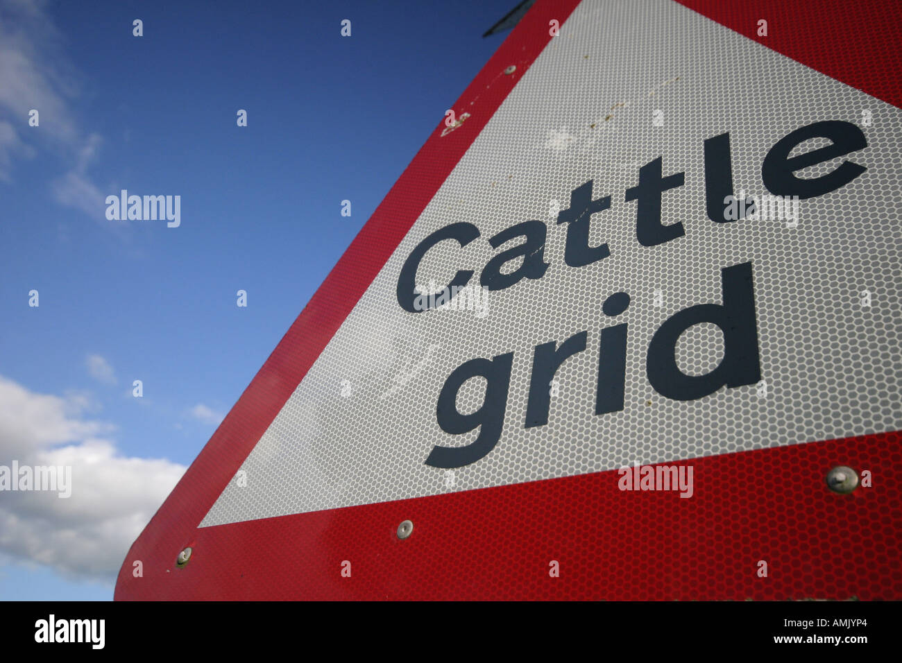 a cattle grid sign Stock Photo - Alamy