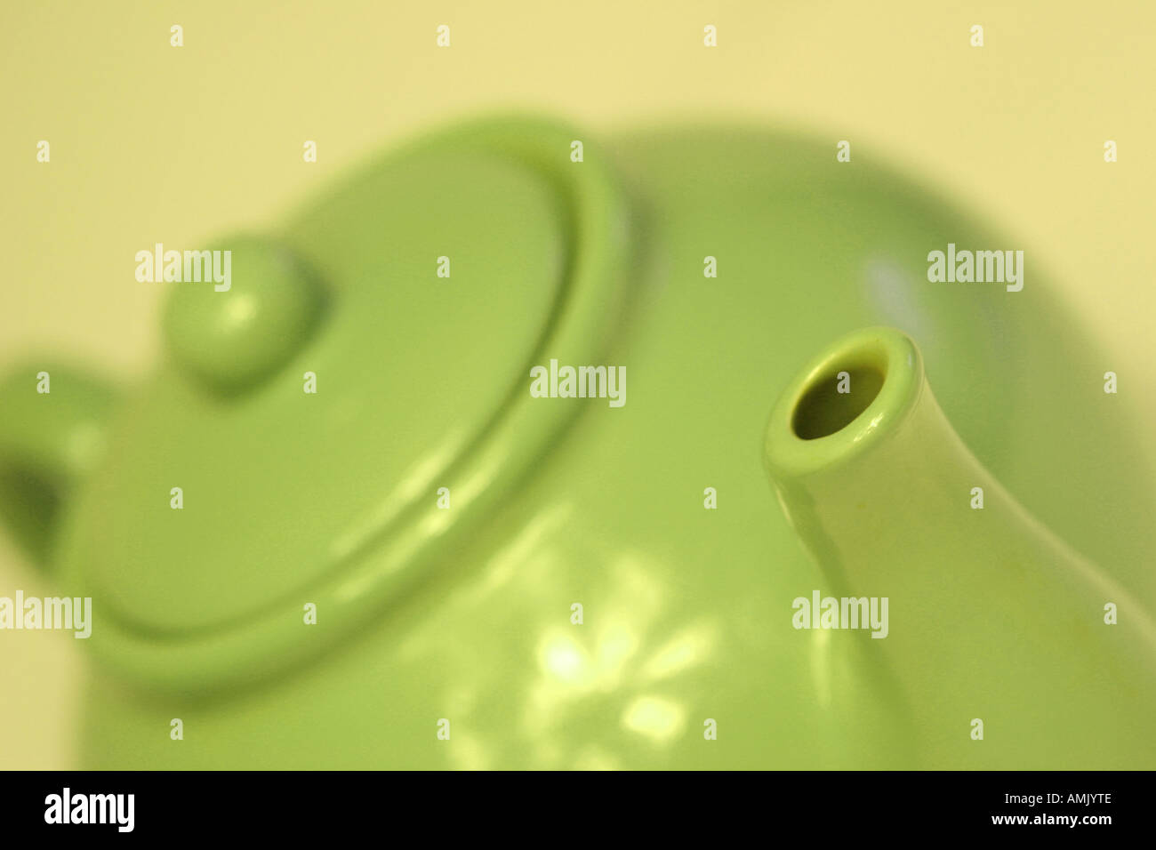 A Stock Photograph of A Green Teapot Stock Photo - Alamy