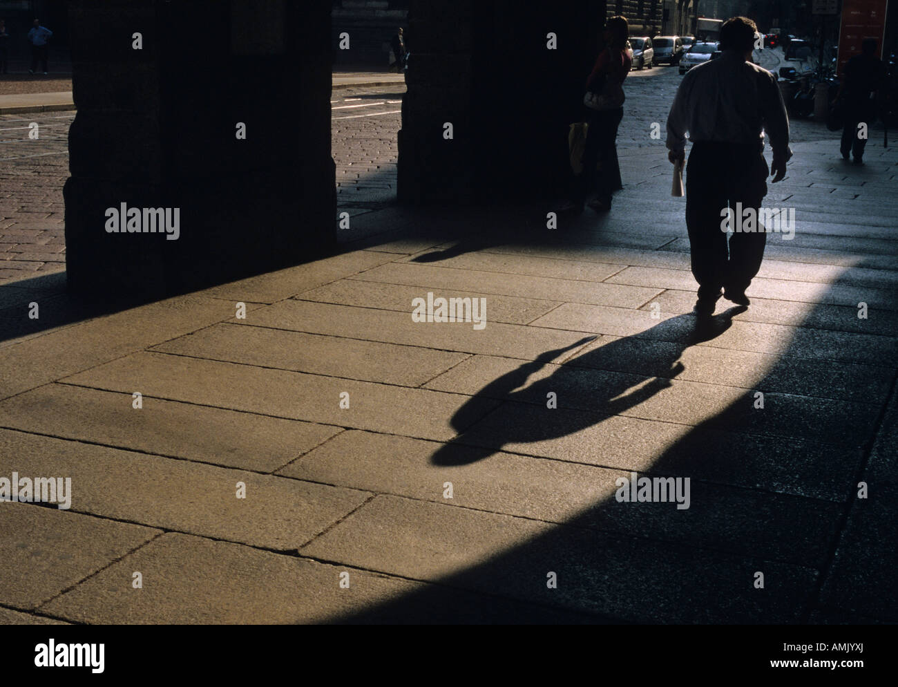 urban shadows Milan Italy Stock Photo - Alamy