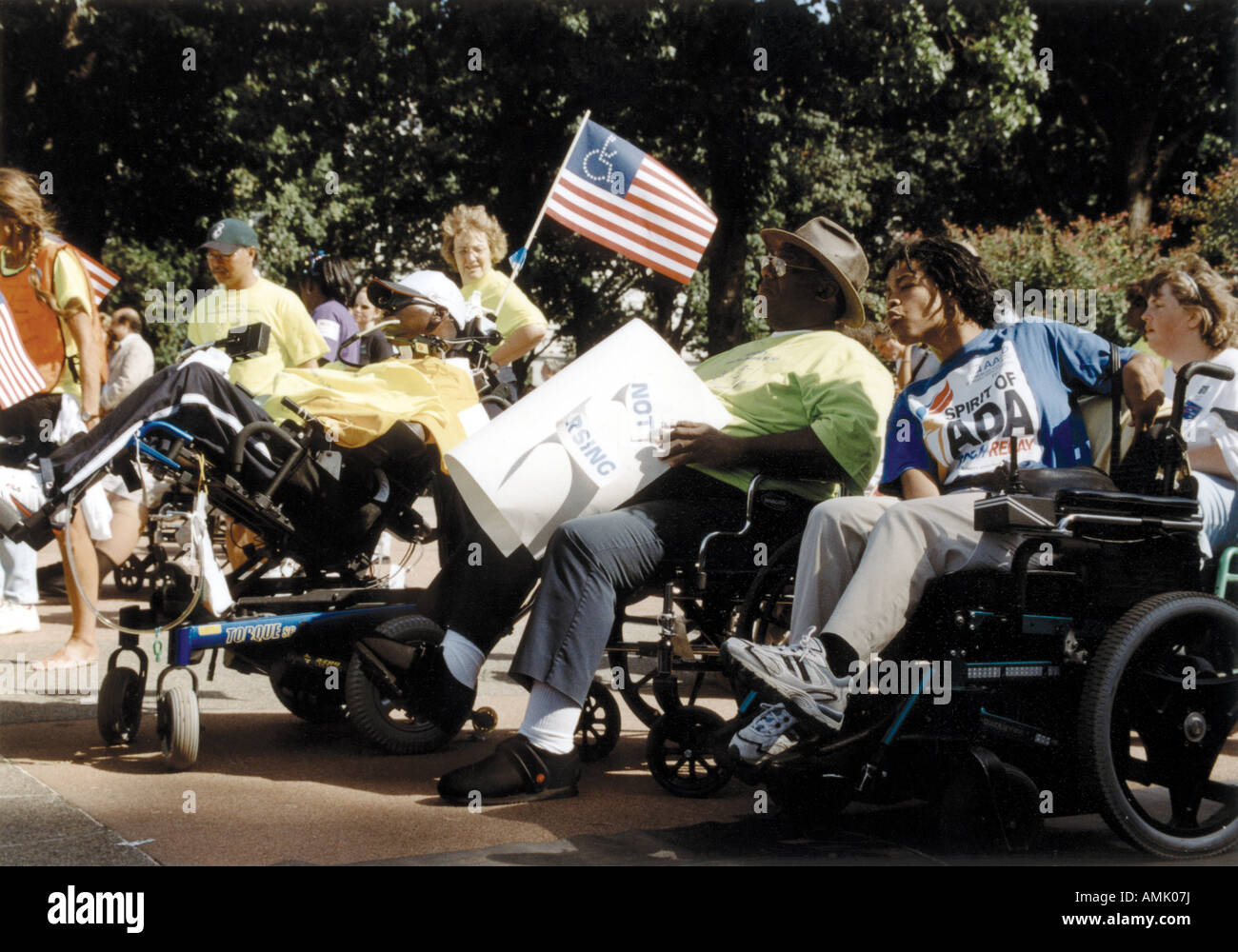 Group of people with disabilities participating in the ADAPT March ...