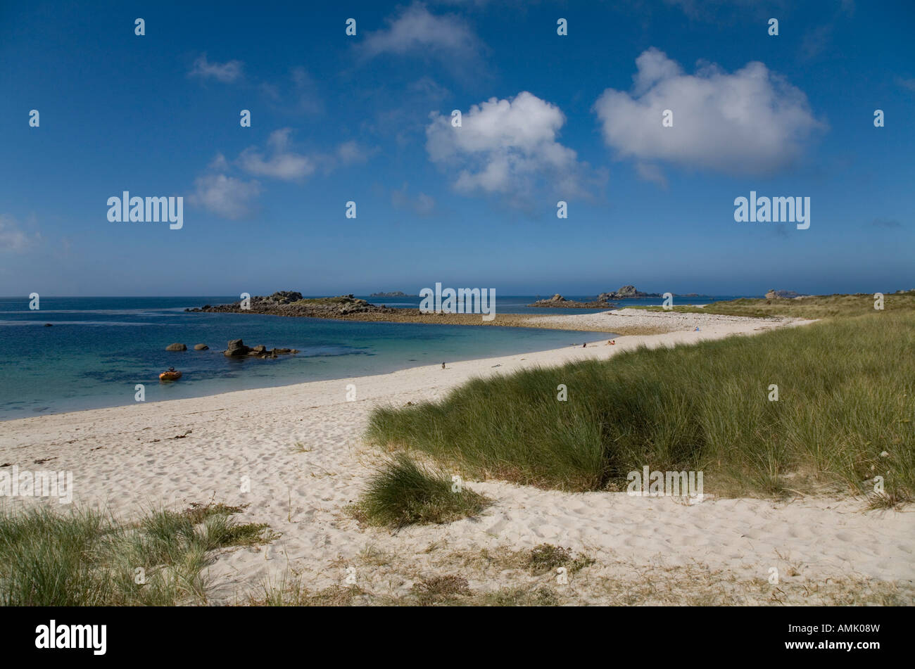 beach on Bryher isles of scilly looking out to the atlantic Stock Photo ...
