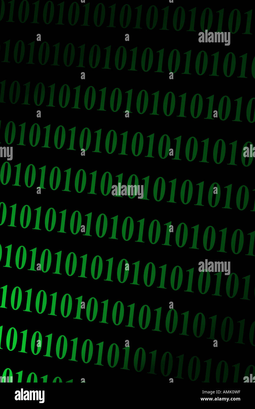 A stock photograph of a row of numbers representing binary coding Stock ...