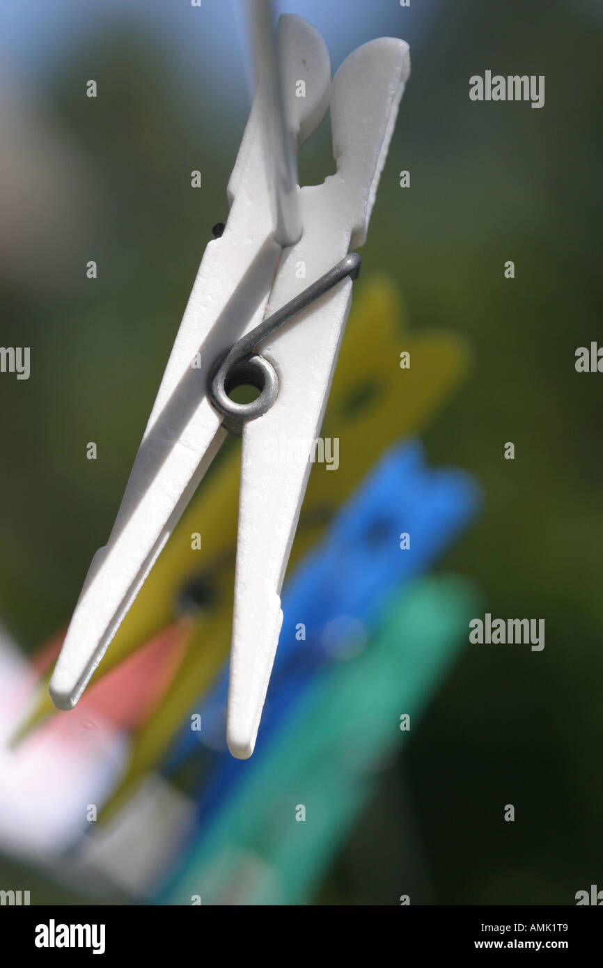 Washing peg many pegs hi-res stock photography and images - Alamy