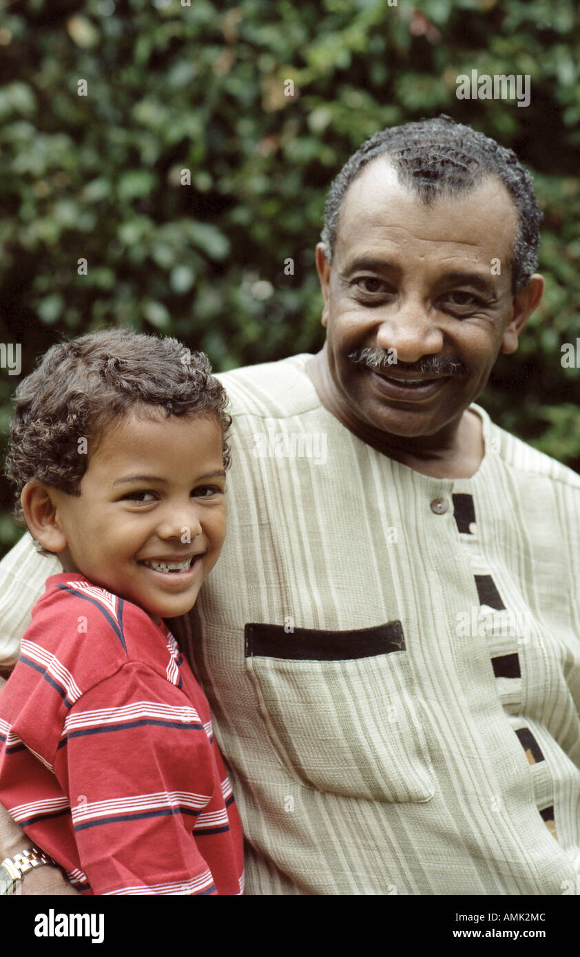 Portrait of grandpa with grandson Stock Photo - Alamy