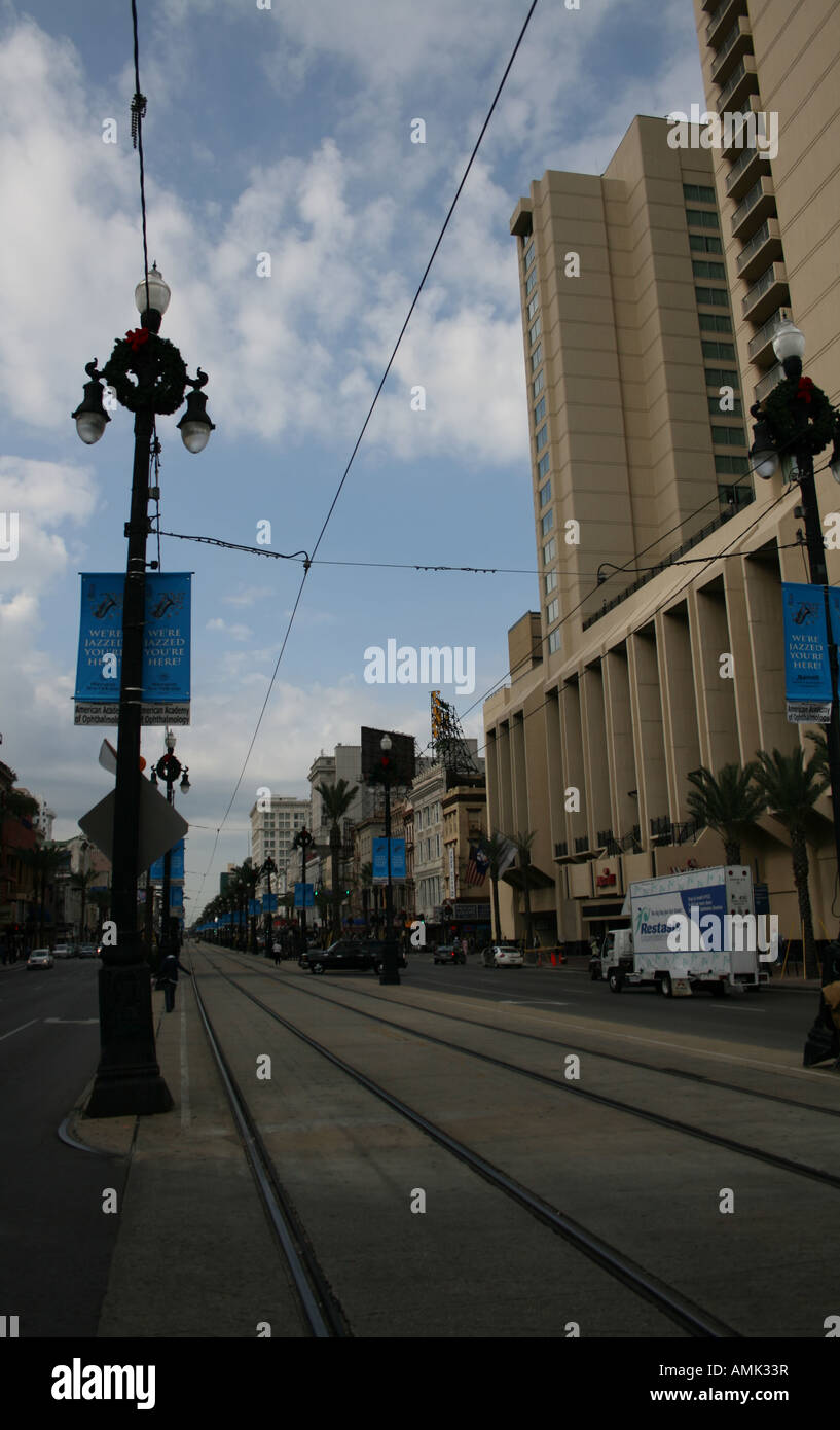 view along Canal Street New Orleans November 2007 Stock Photo - Alamy