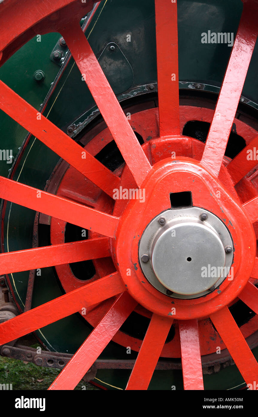 Traction engine wheel Stock Photo - Alamy