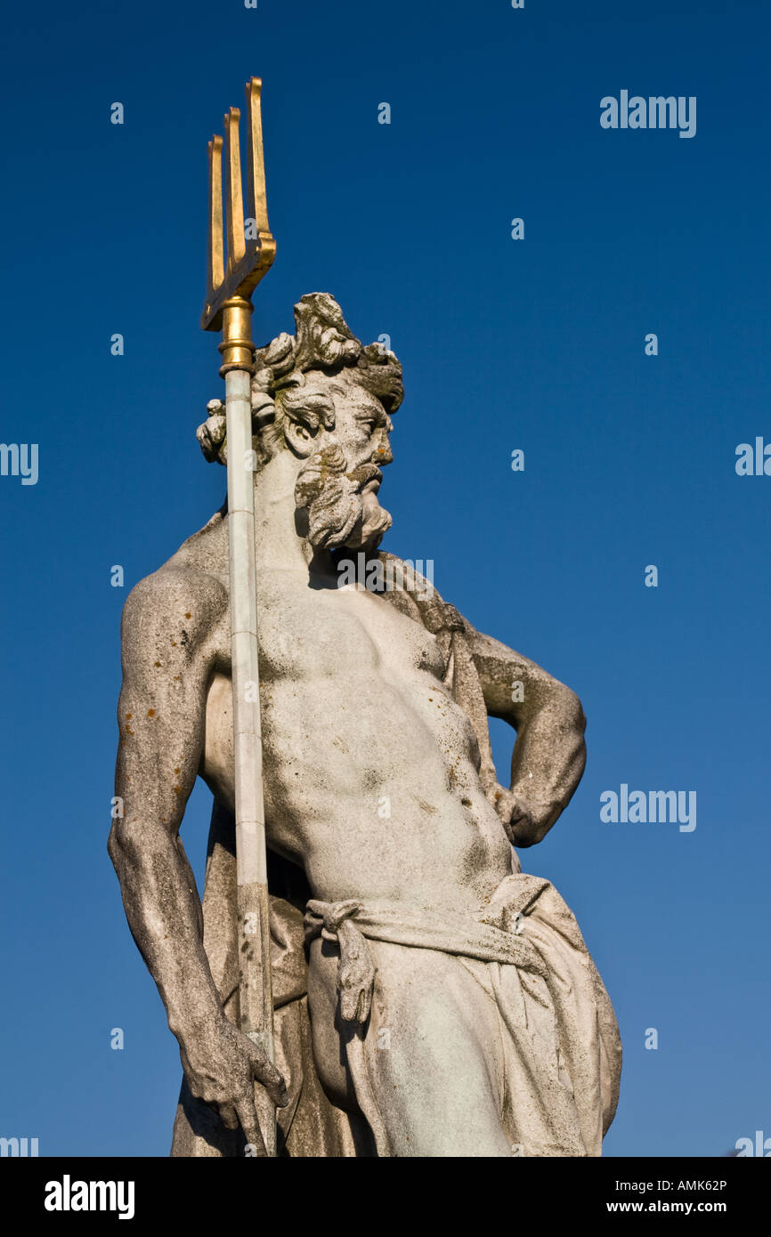 Statue of Neptune at Schloss Nymphenburg Stock Photo - Alamy