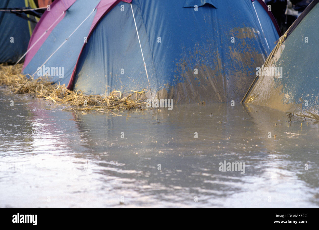 muddy tents at the Glastonbury festival Stock Photo - Alamy