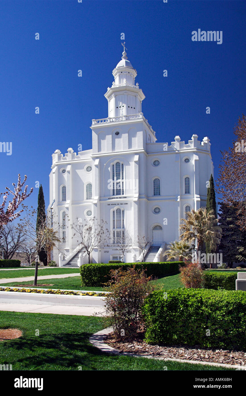 The St George Utah Mormon Temple USA Stock Photo - Alamy